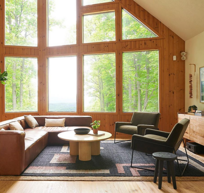 Natural White Oak Flooring Warmed Up this A-Frame Cabin – Stuga