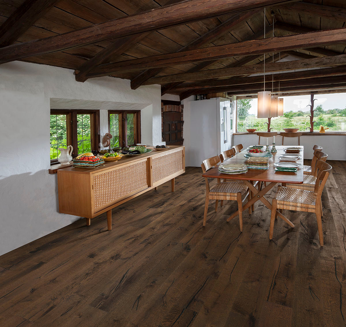 Solstice hand scraped hardwood flooring | Stuga